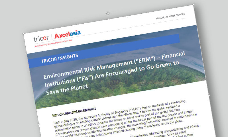 Environmental Risk Management ("ERM") - Financial Institutions (“Fls ...