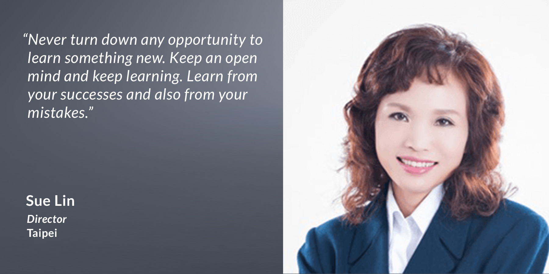 Sue Lin, Director of Taipei
